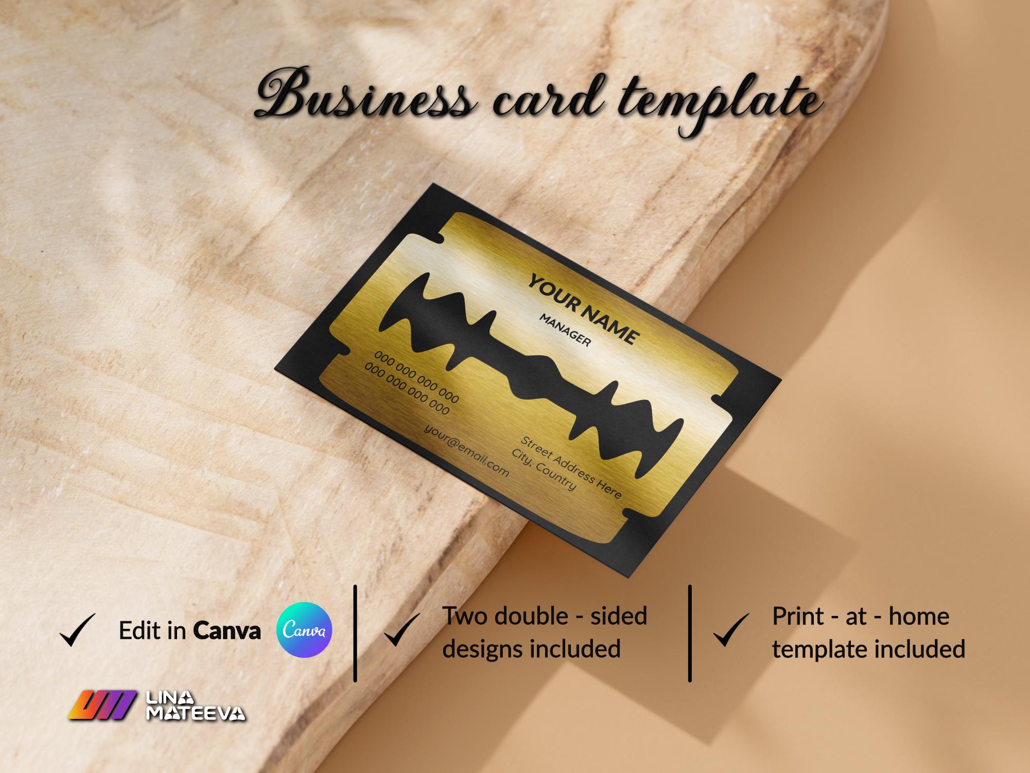 CANVA Business Card Design Template | Minimal Business Card | Modern ...