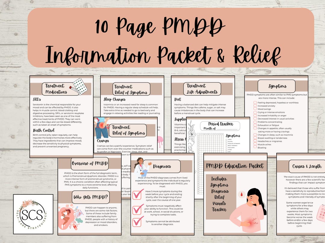 10 Page PMDD Packet, PMDD Tracker, PMDD Relief, Pms Tracker, Pms ...