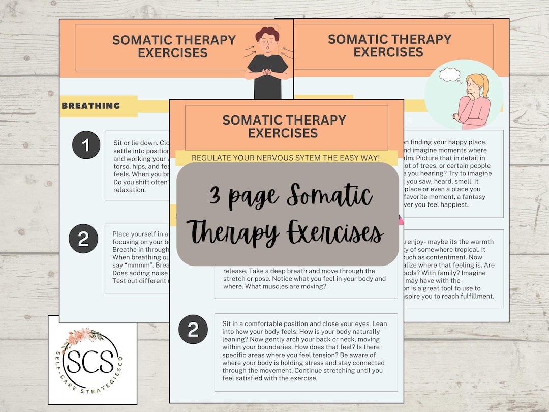 3 Page Somatic Exercises, Somatic Therapy, Digital Download, Somatic ...