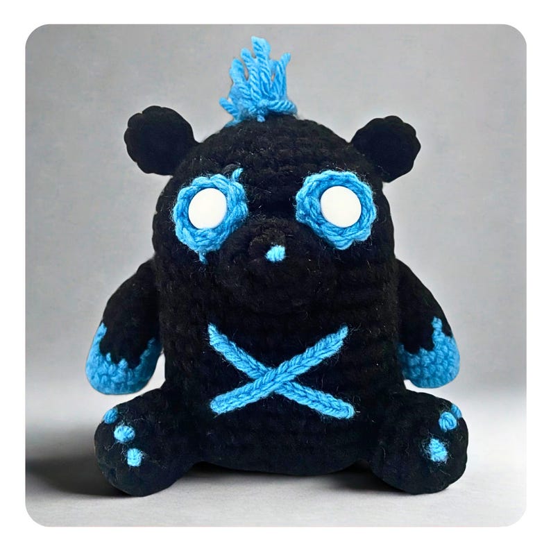 Tank the Shadow Bear Crochet Pattern | Solo Leveling Inspo Amigurumi ...