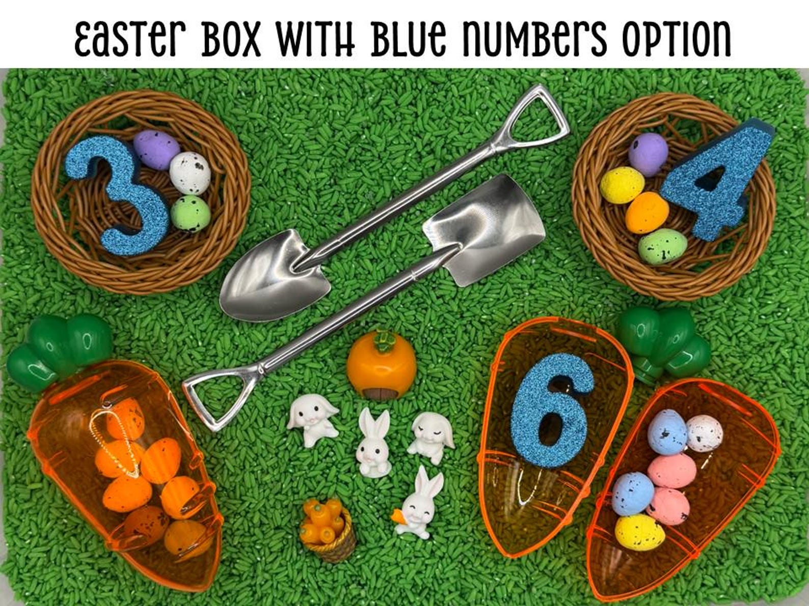 Preschool Easter Mathematical Sensory Bin With Lid; Math and Fine Motor ...
