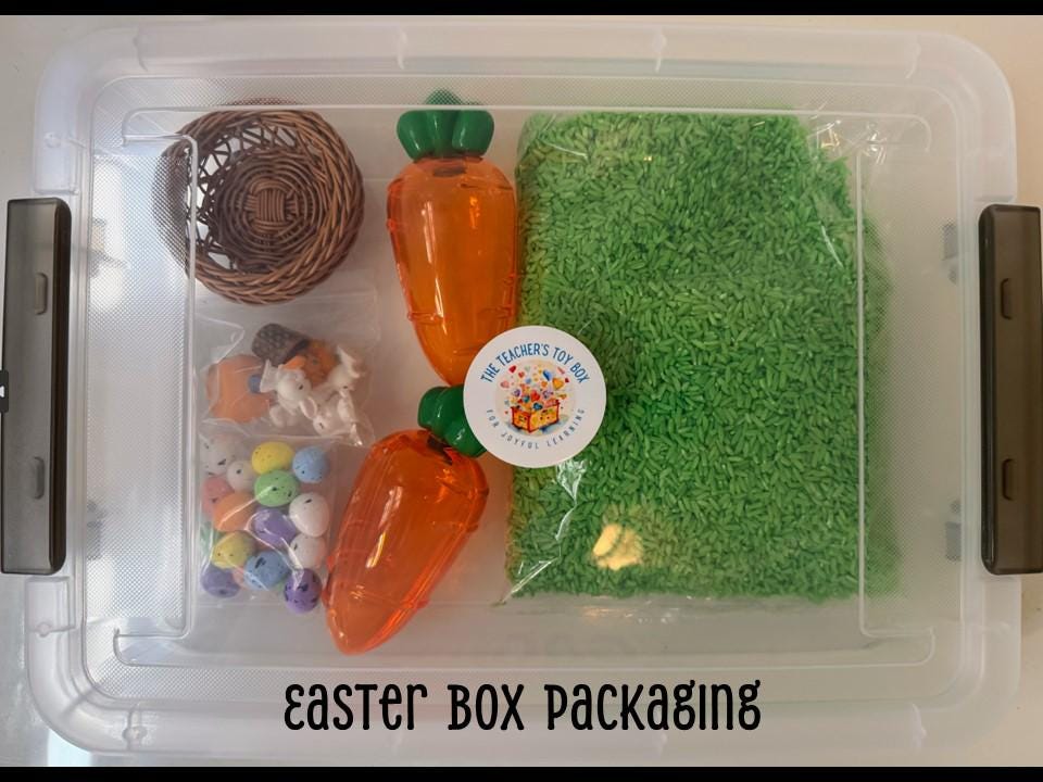Preschool Easter Mathematical Sensory Bin With Lid; Math and Fine Motor ...