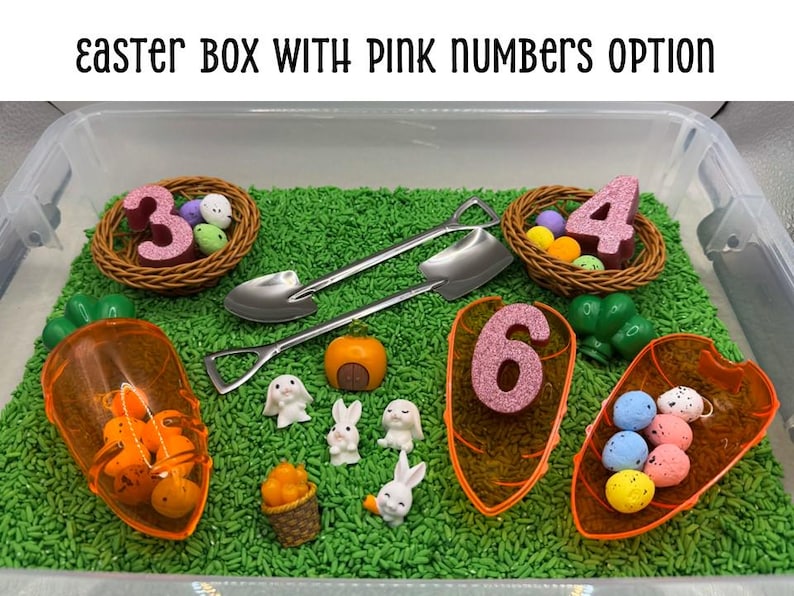 Preschool Easter Mathematical Sensory Bin With Lid; Math and Fine Motor ...