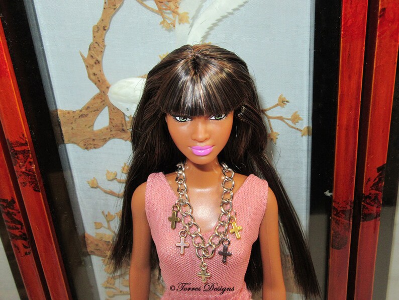 Barbie Doll Multi Crosses Pendants Silver Chain Necklace - Etsy