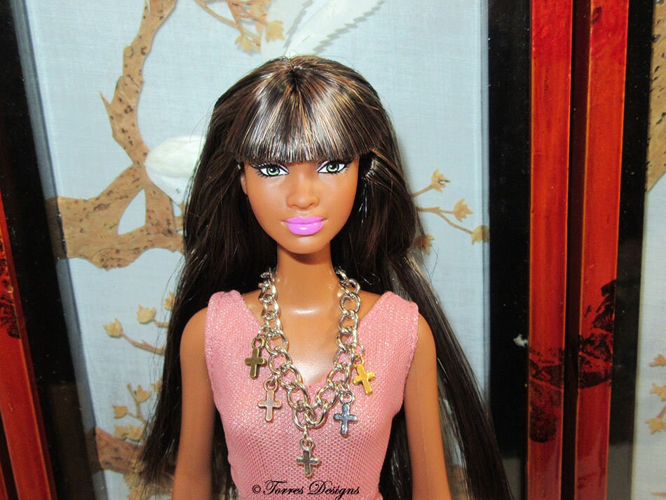 Barbie Doll Multi Crosses Pendants Silver Chain Necklace - Etsy