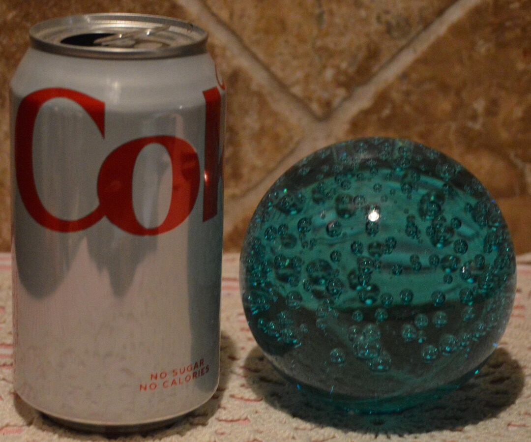 Beautiful Blue Full of Bubbles Orb Paperweight~about 3" Tall~gorgeous ...