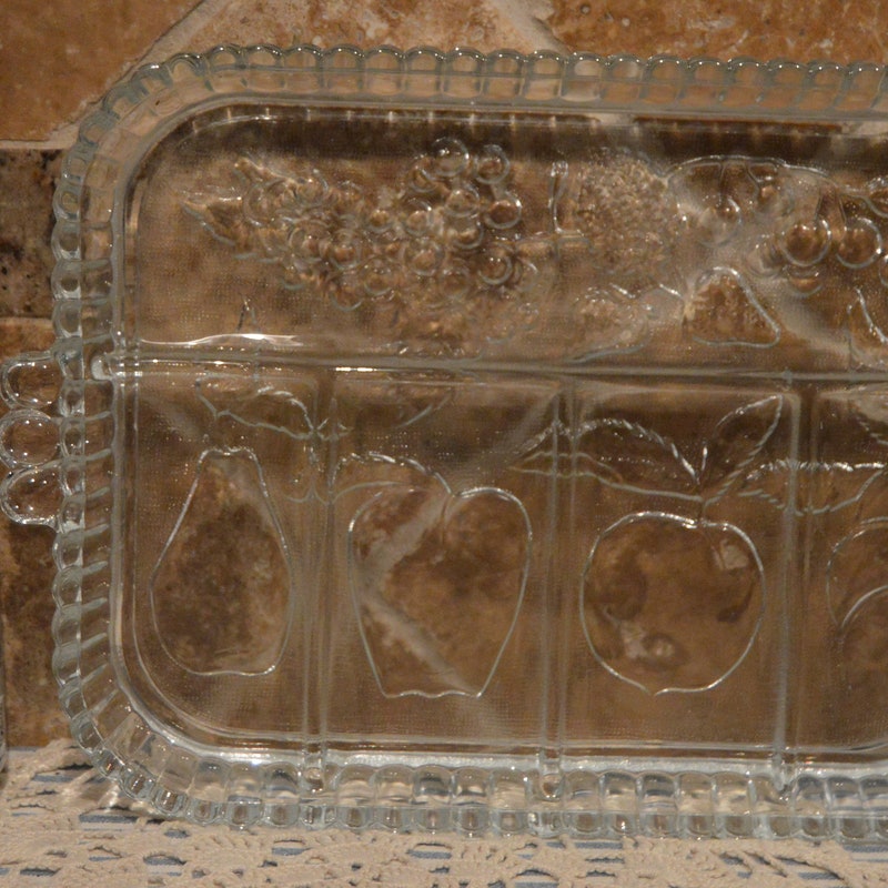 Glass Relish Tray - Etsy