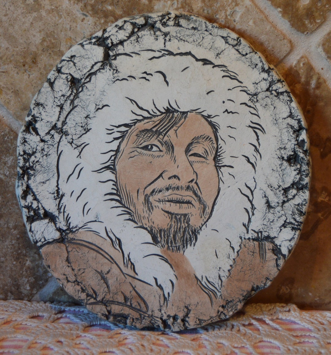 Stan Langtwait Shapes of Clay Plaque~eskimo~gifted During Shriner ...