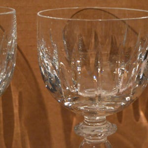Six Beautiful Lead Crystal Wine Glasses~rogaska Gallia With Dimple ...