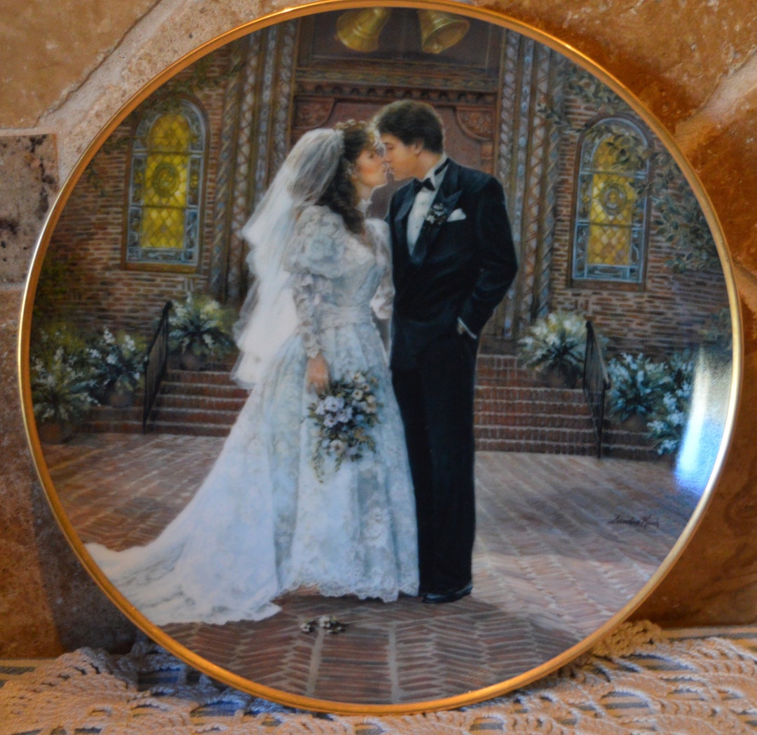 Vintage Wedding Plate~by Reco~1988~numbered 6002~about 9 1/2" in ...