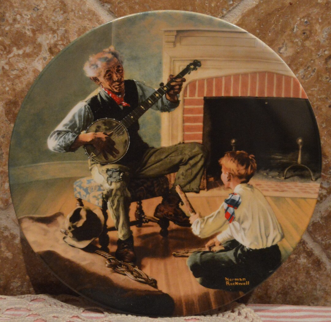 The Banjo Player by Norman Rockwell13th in the Rockwell Heritage Collection1988edwin M. Knowles ...
