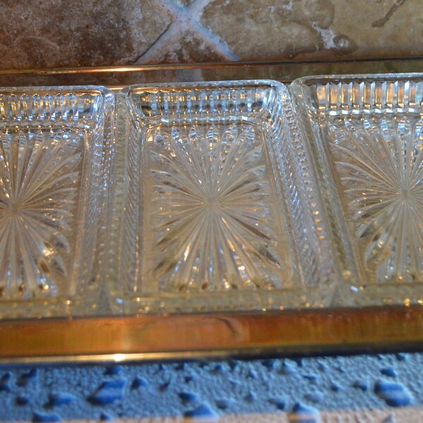 Glass Relish Tray - Etsy
