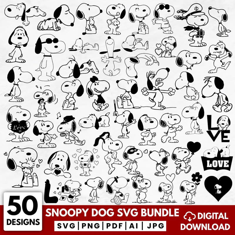 Snoopy vector - Etsy México