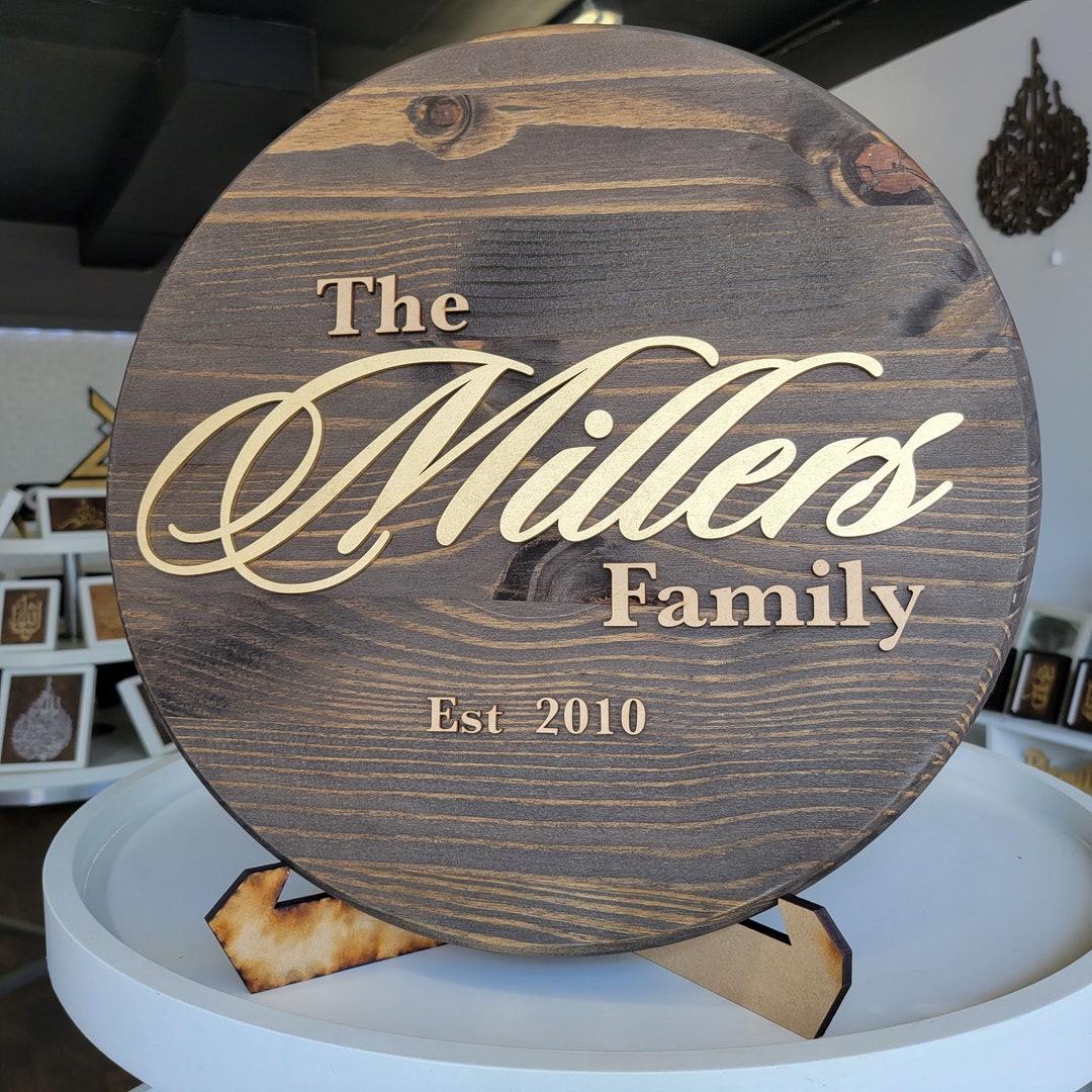 Custom Family Name Plaque - Housewarming Gift - Family Name Gift - Etsy