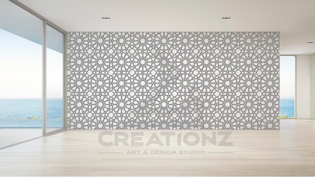 Moroccan Wall Panel - Seamless Wall Panels - Arabic Geometry Art Wall ...
