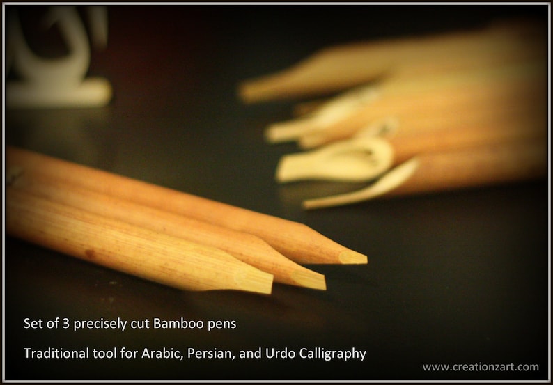 Set of 3 Bamboo Calligraphy pens Most basic yet very | Etsy