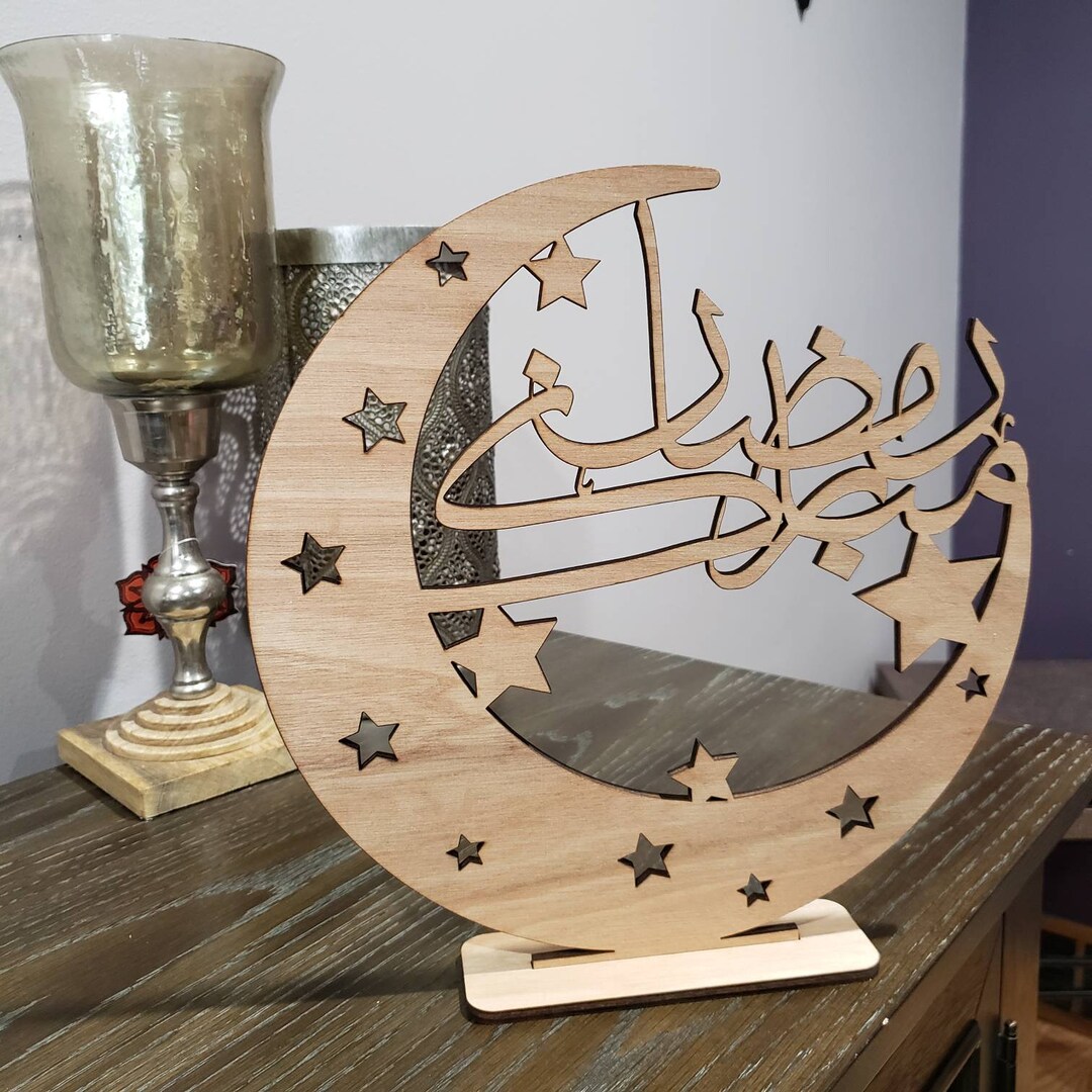 Ramadan Decorations, Ramadan Mubarak Table Top Art - Crescent Ramadan ...