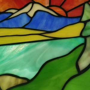 Stained Glass Mountain Sunrise Alpine Lakes - Etsy