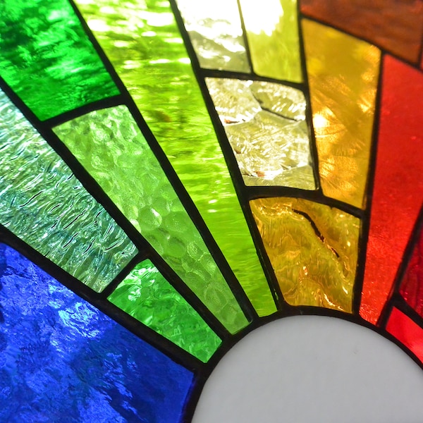 Rainbow Stained Glass - Etsy