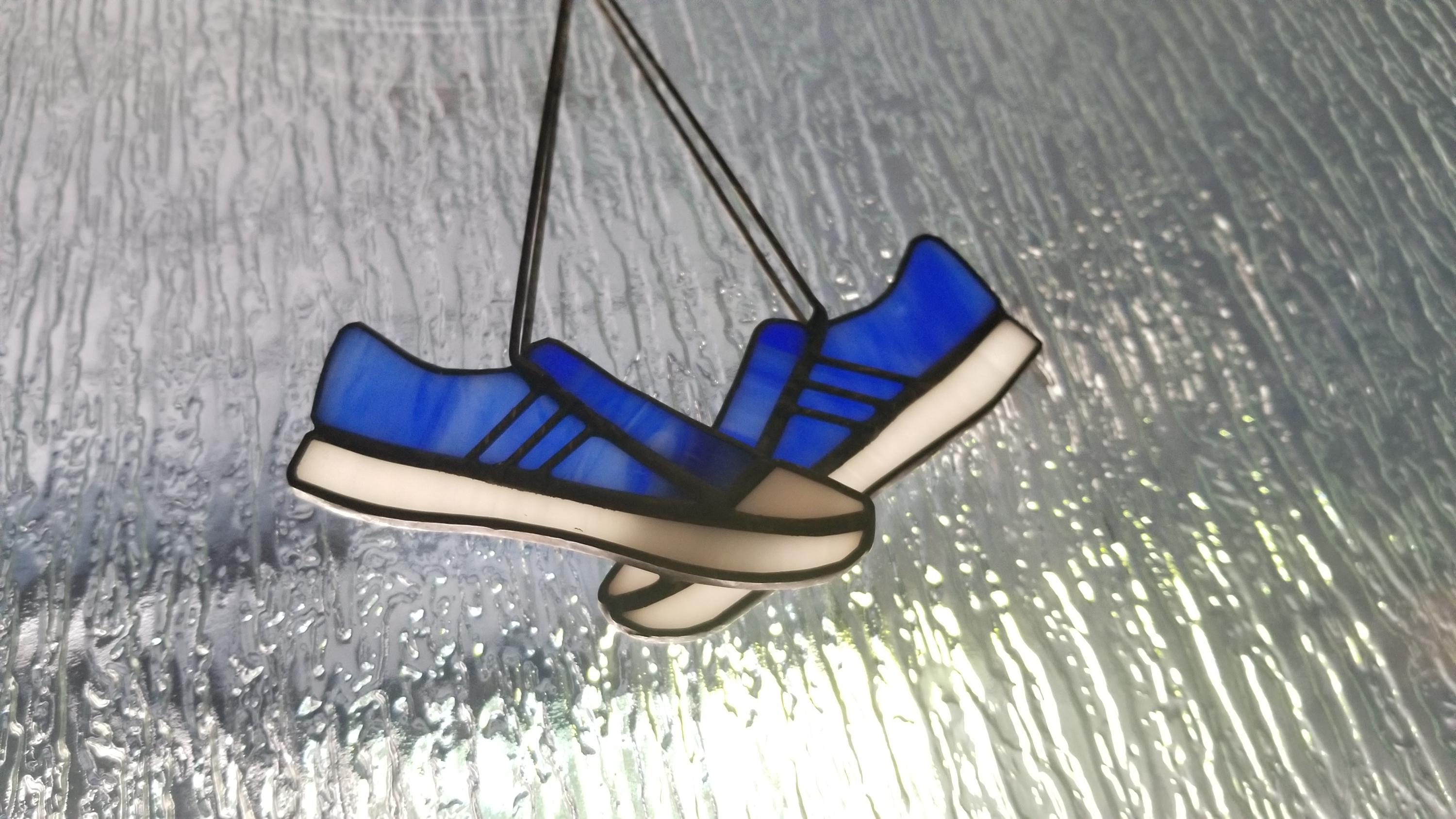 Stained Glass Hanging Shoes - Etsy