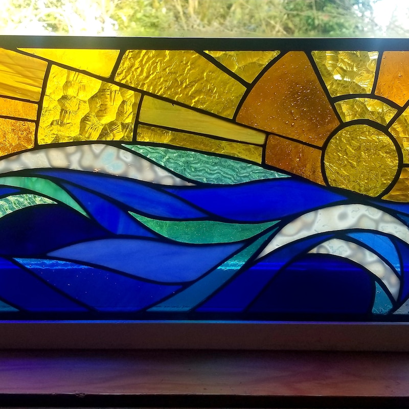 Stained Glass Sunset - Etsy