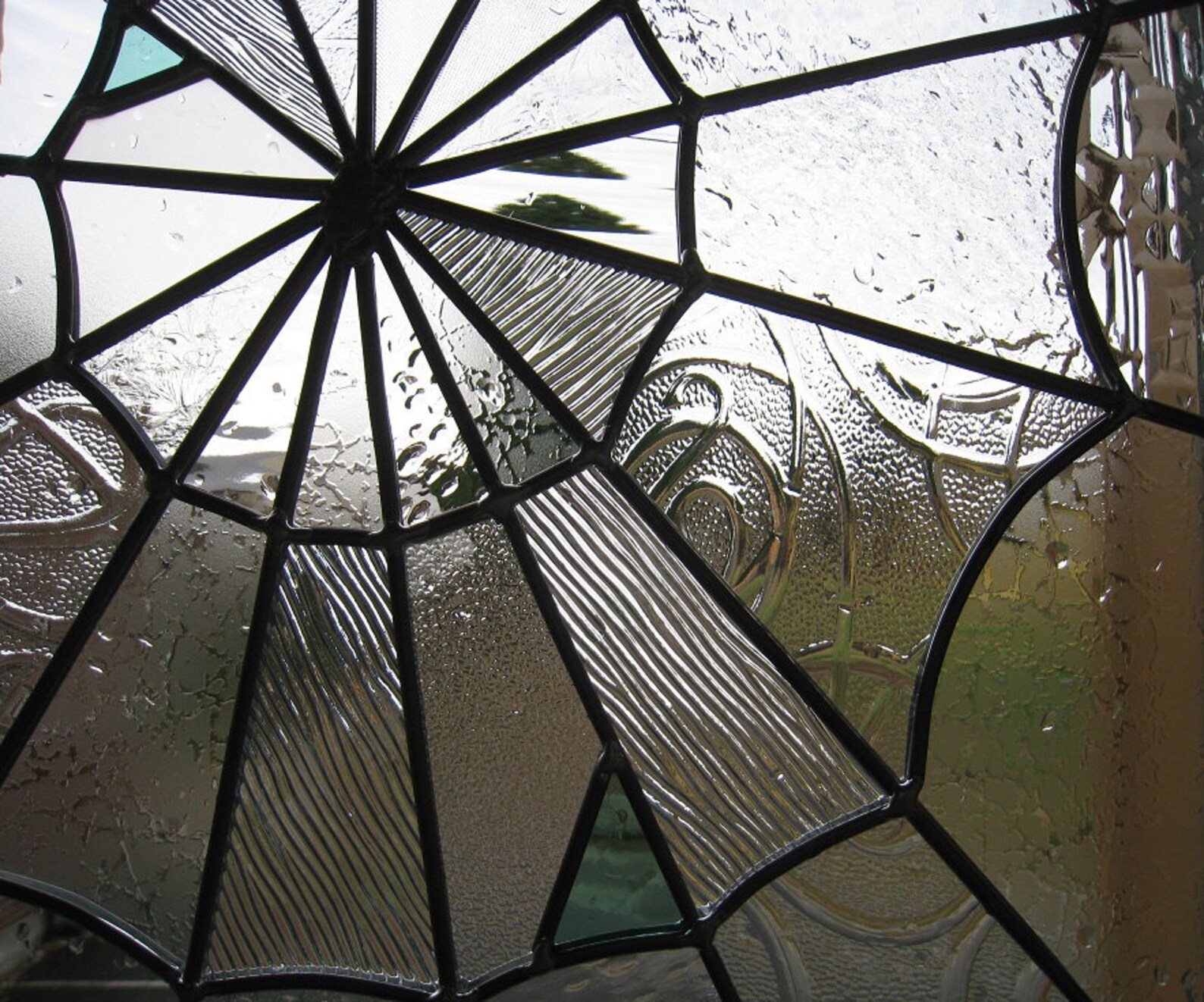 Stained Glass Spider Web Turqouise Etsy