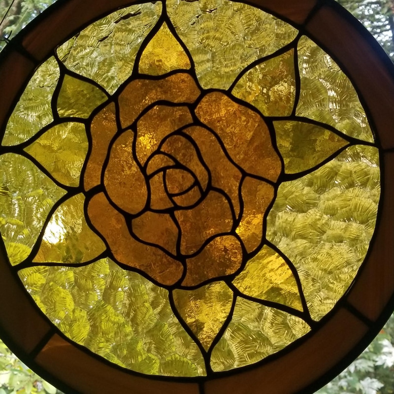 Amber Stained Glass - Etsy