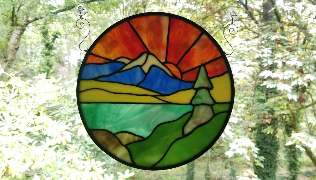 Stained Glass Mountain Sunrise Alpine Lakes - Etsy