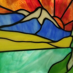 Stained Glass Mountain Sunrise Alpine Lakes - Etsy