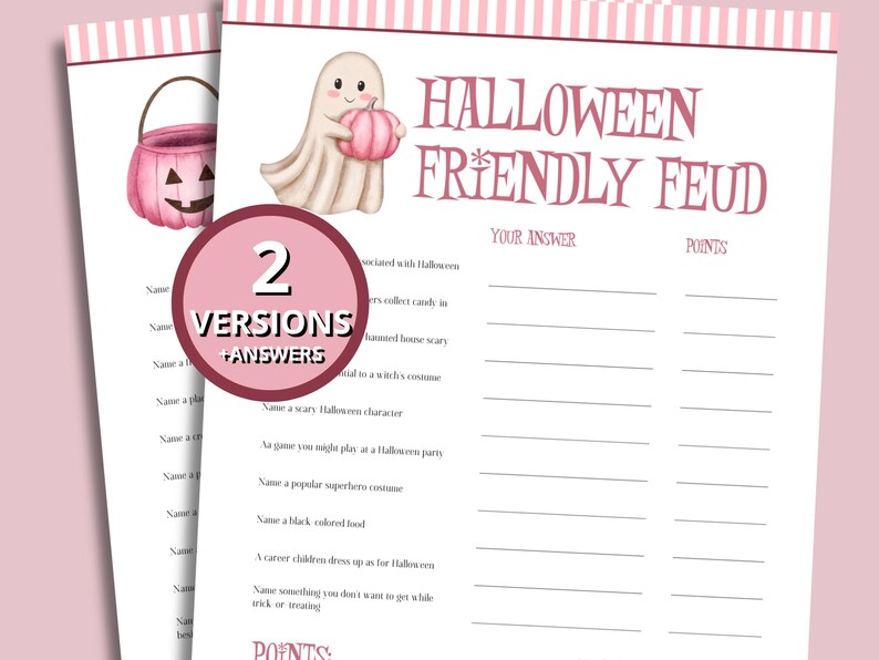 Printable Halloween Family Feud Game: Party Fun (PDF Download) - Etsy