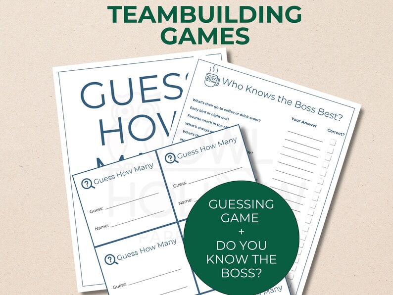 Office Guess How Many | Work Icebreakers & Know the Boss | Team ...