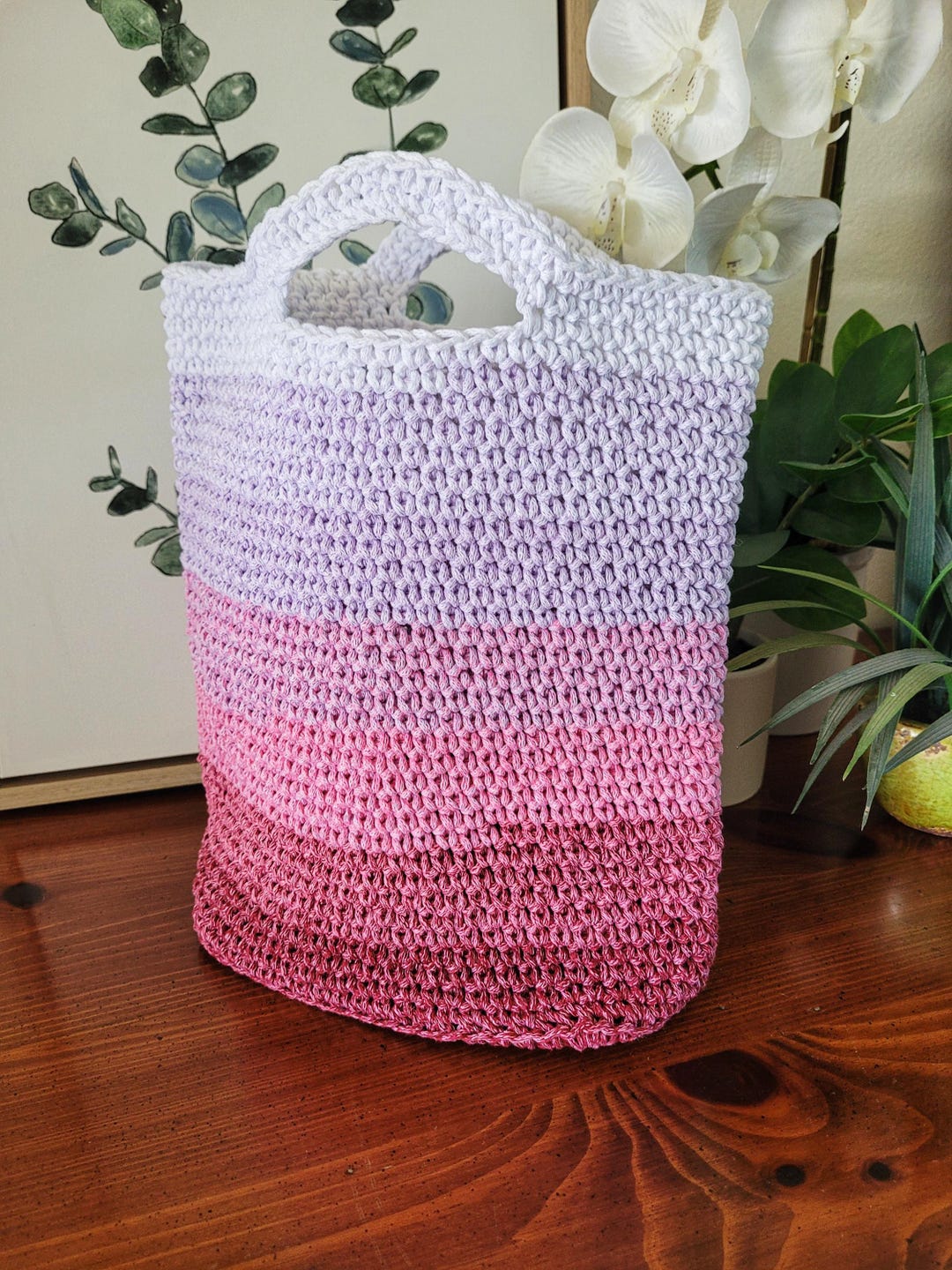 Pastel Crocheted Tote Bag- Pastel Purse for Girls of All Ages - Etsy