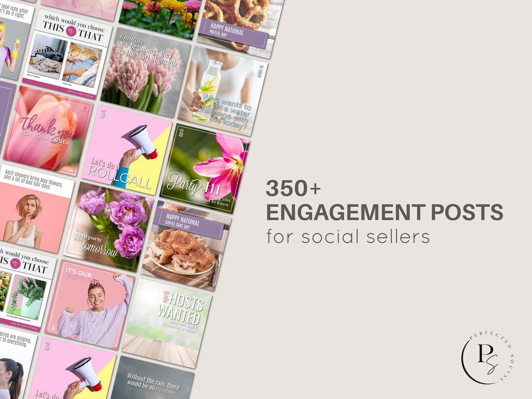 APRIL Digital Graphics - Social Media Engagement Posts for Network ...