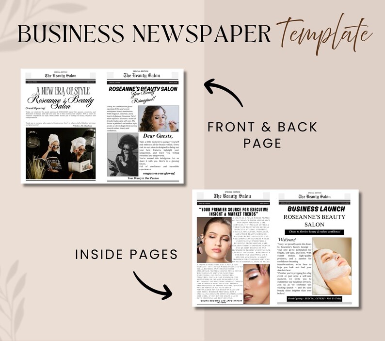 Canva Business Newspaper Template, Editable Large Newspaper ...