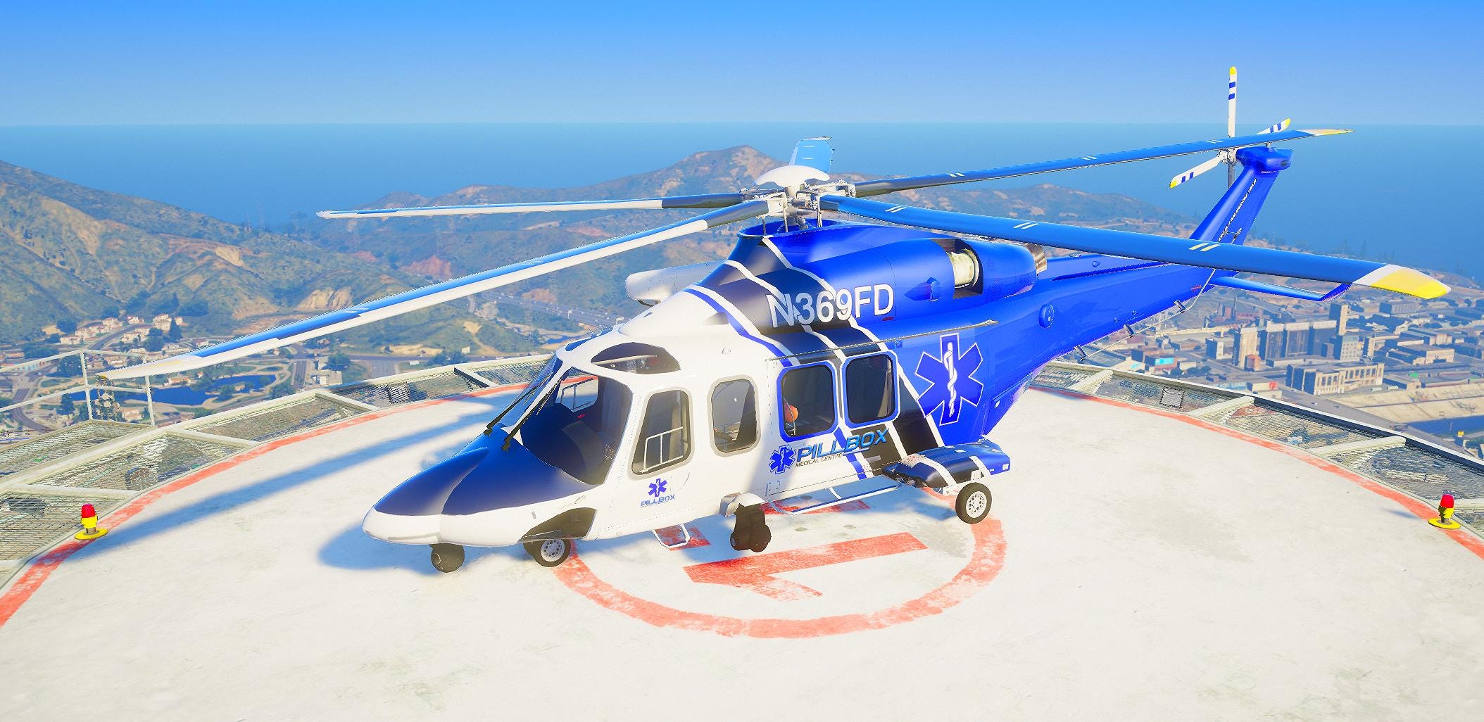 4k Quality - Pillbox/ems Angel-1 Chopper Helicopter Fivem GTA5 Livery ...