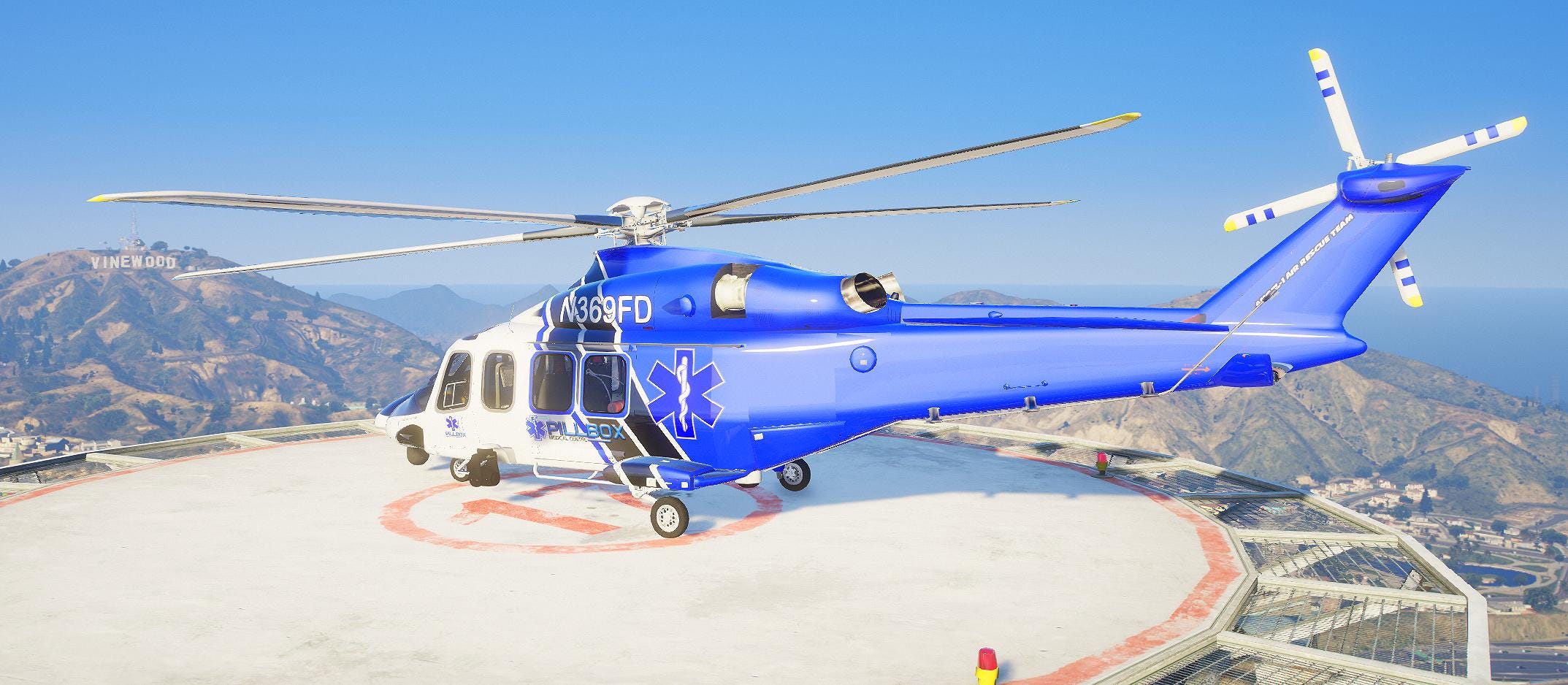 4k Quality - Pillbox/ems Angel-1 Chopper Helicopter Fivem GTA5 Livery ...