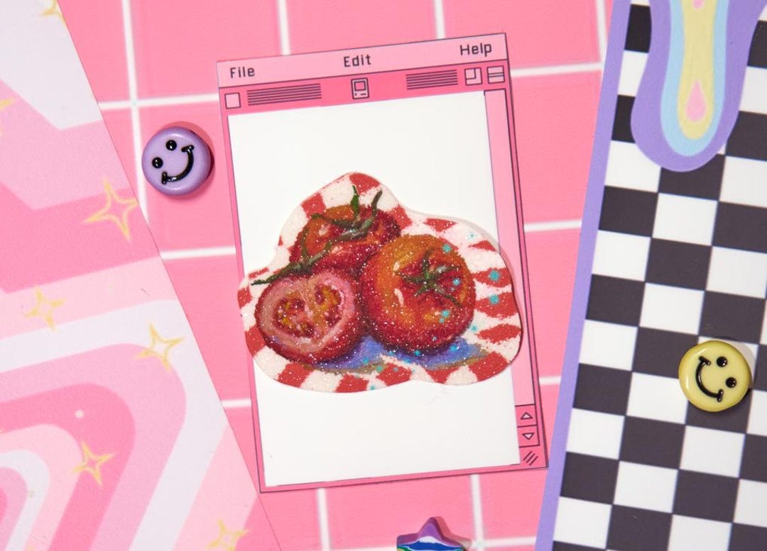 Tomato Sticker, Fruit Sticker, Tomatoes Sticker Sugarmoon Paper, Holo ...
