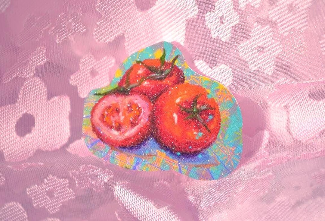 Tomato Sticker, Fruit Sticker, Tomatoes Sticker Shugarmoon Texure Paper ...