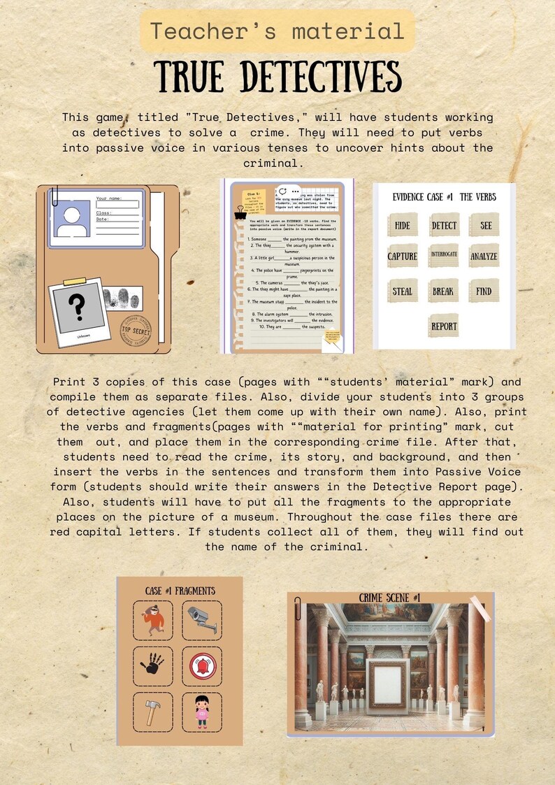 True Detective Game – ESL Edition | Grammar, Vocabulary & Critical ...