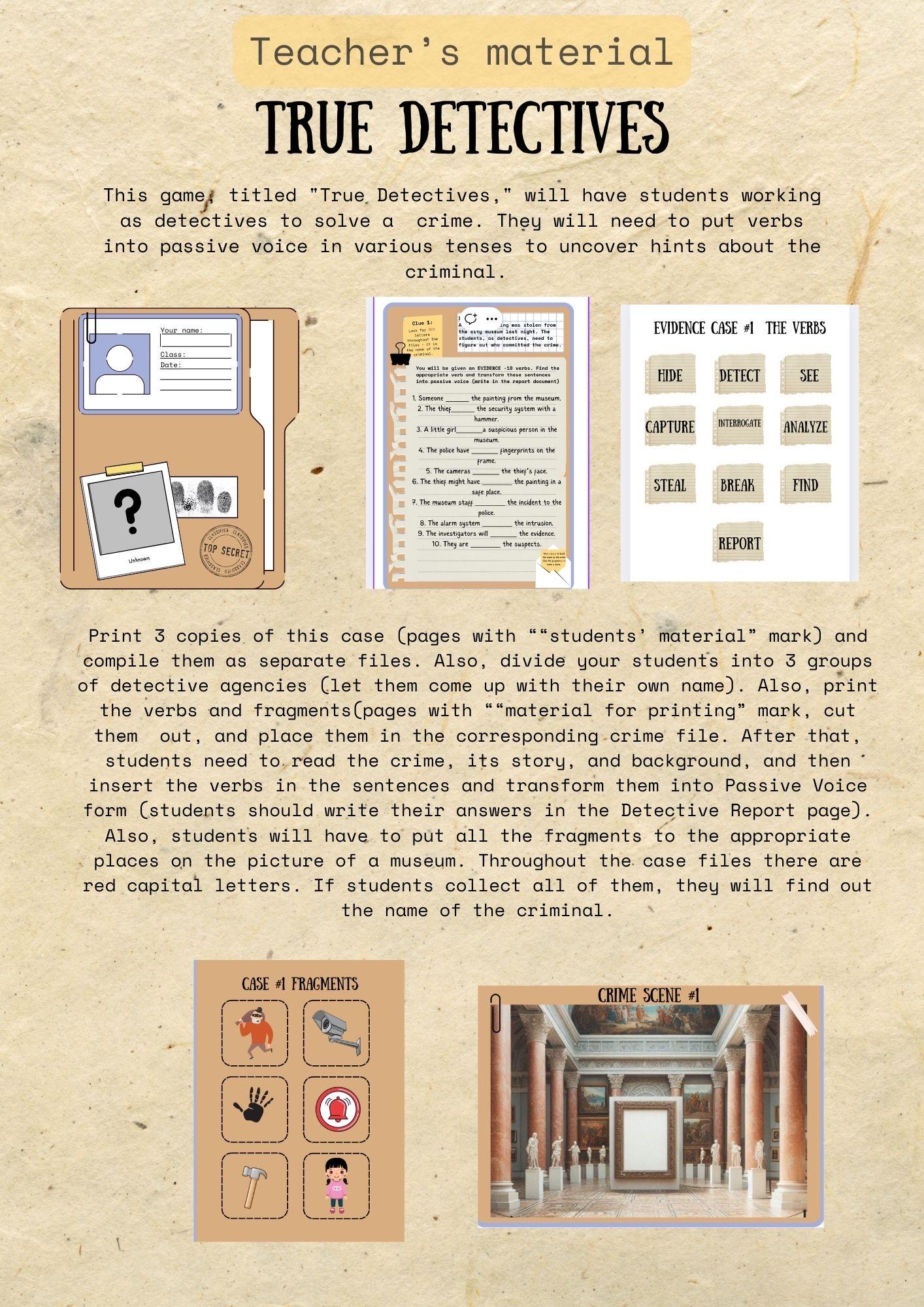 True Detective Game – ESL Edition | Grammar, Vocabulary & Critical ...