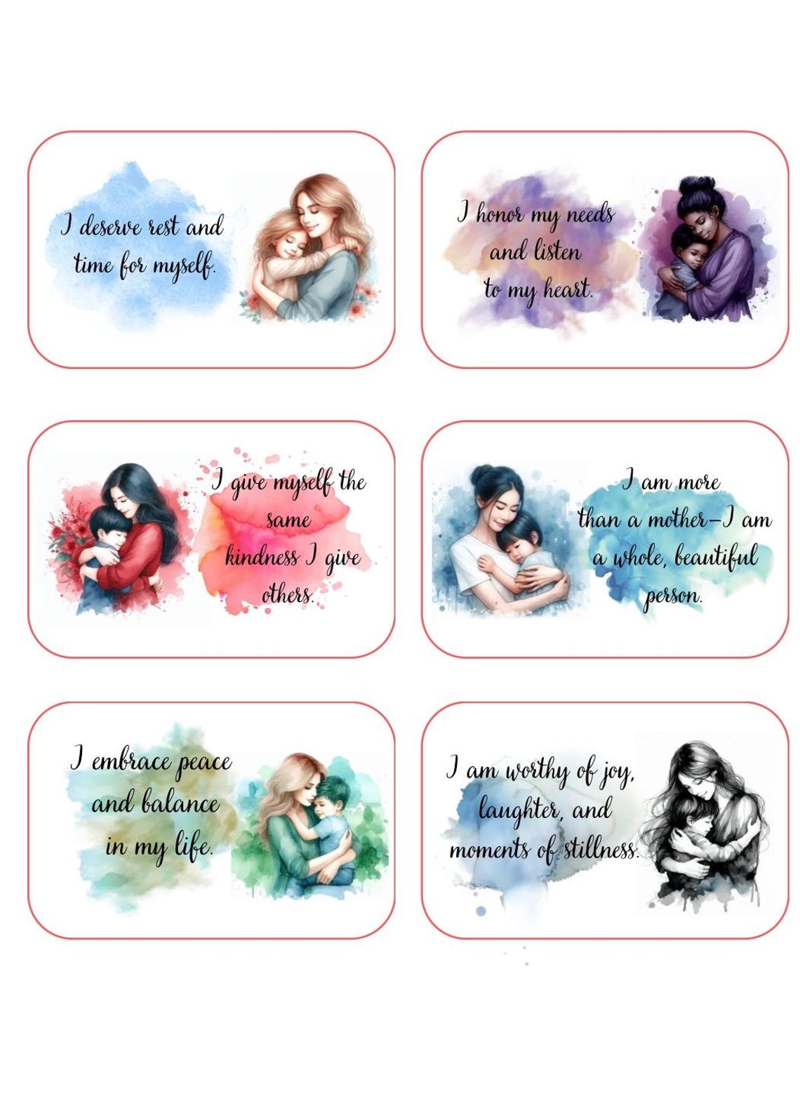 Printable Mother’s Day Affirmation Cards | Instant Download | Self-care ...
