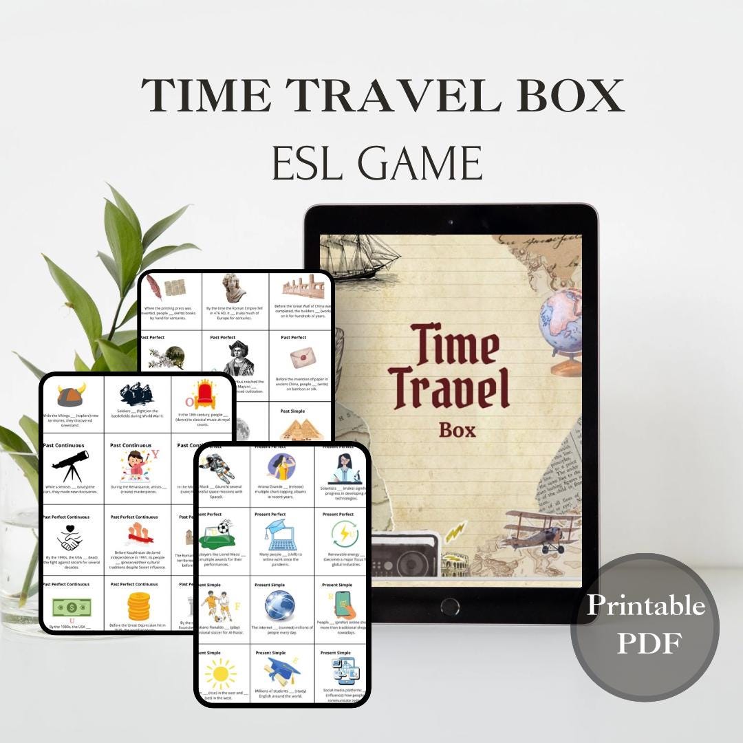 Time Travel ESL Game – Fun Grammar & Verb Tense Practice | Classroom ...