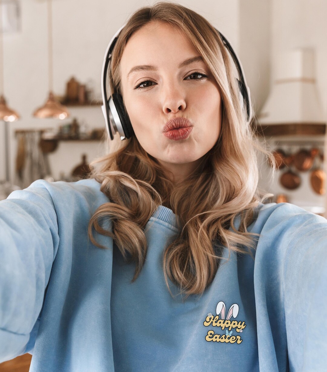 Retro Easter Delight: Whimsical Bunny Crewneck, Vintage Easter Jumper ...