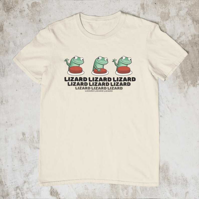 Funny Lizard Meme Shirt: Derpy Salamander Gecko Tee - Etsy