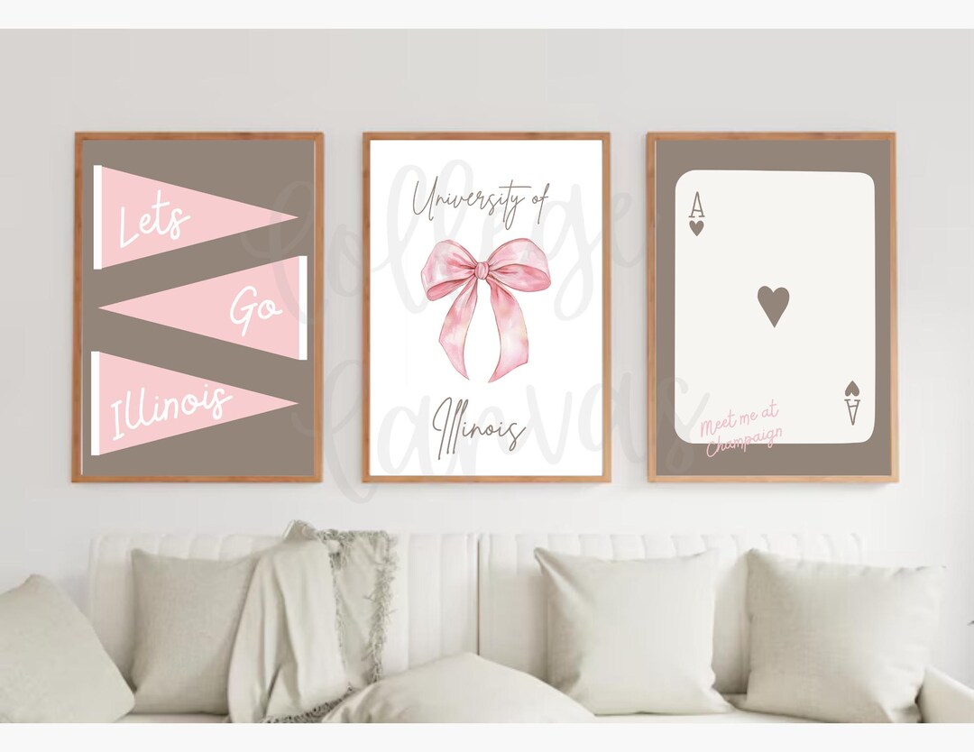 University of Illinois (urbana-champaign) 3 Count Poster Set - Etsy