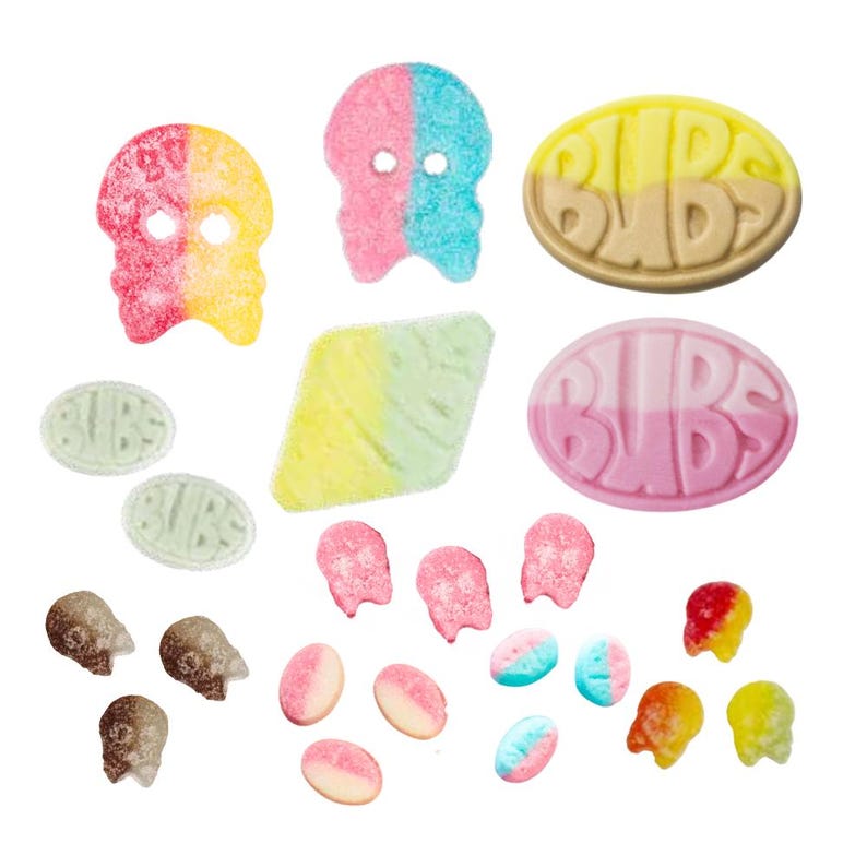 BUBS Mini Cola Skulls – Vegan Swedish Candy, Sour Gummy Treats, Gelatin ...