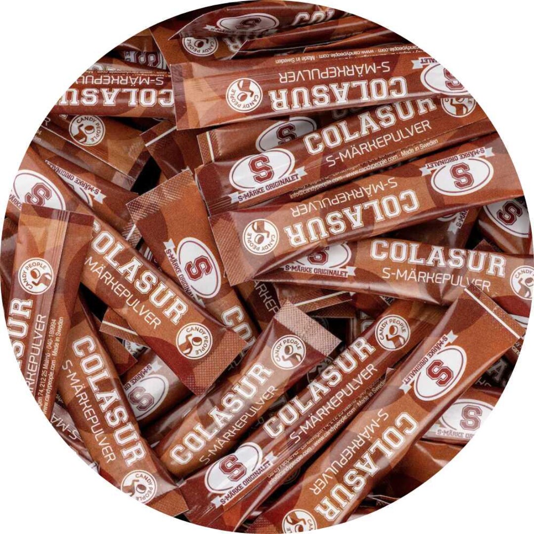S-märke Cola Powder, Swedish Super Sour Candy - Etsy