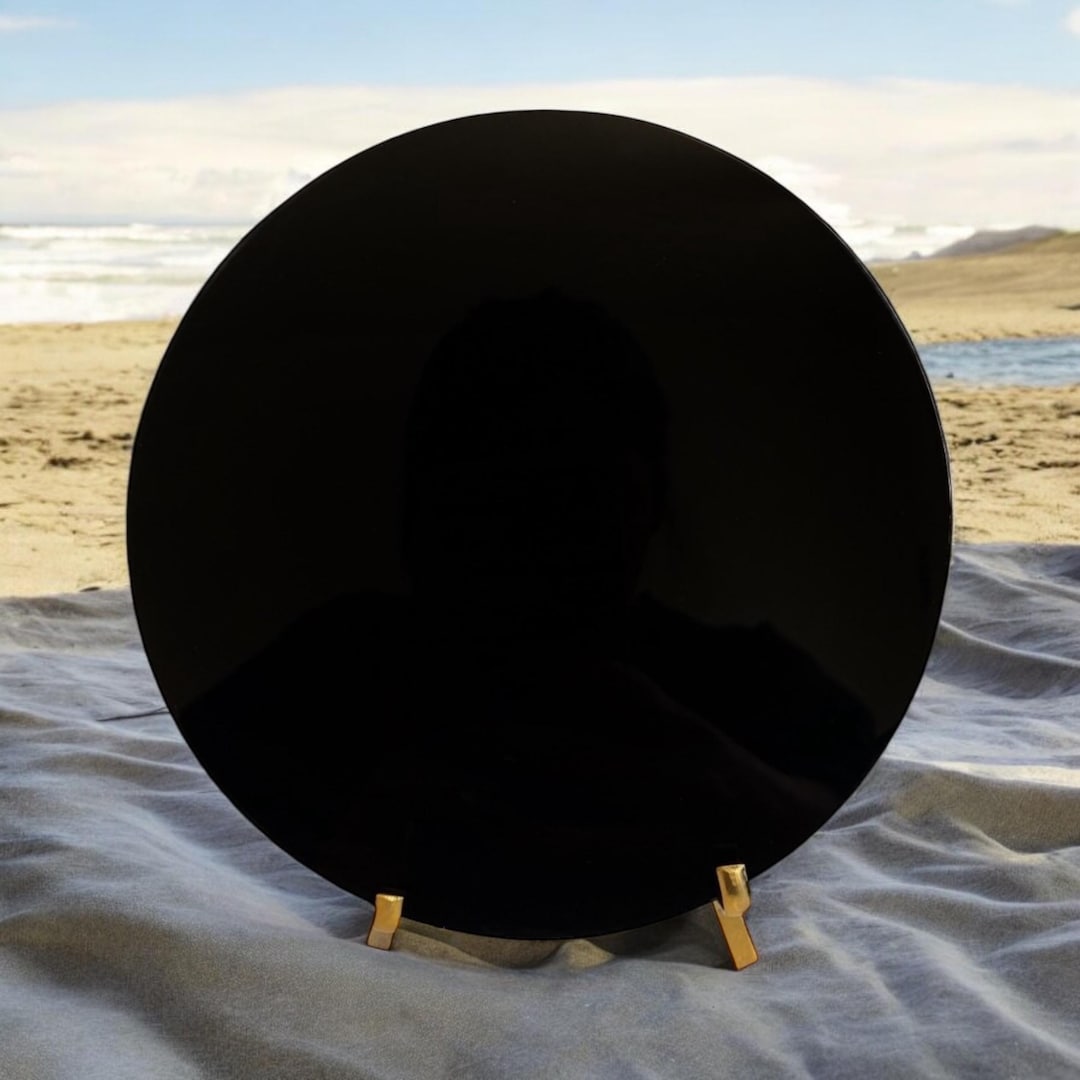 13cm Diameter Black Obsidian Mirror From Teotihuacan, Crafts and ...