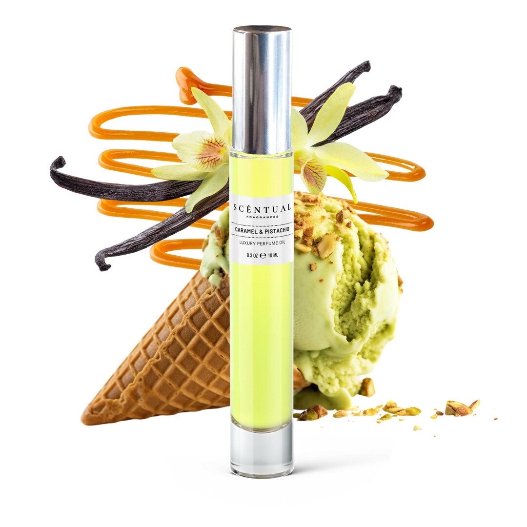Caramel & Pistachio Luxury Perfume Oil Roller, Ultra-concentrated ...