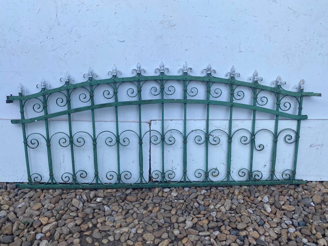 Antique Wrought Iron Fence, 12.3 Meters, Art Nouveau Style, Circa 1900 ...